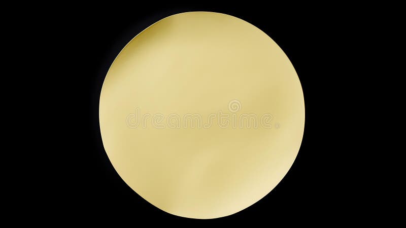 Light Yellow Round Paper Note on a Black Background. Brainstorming ...