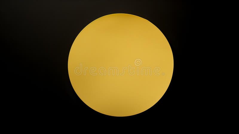 Light Yellow Round Paper Note on a Black Background. Brainstorming ...