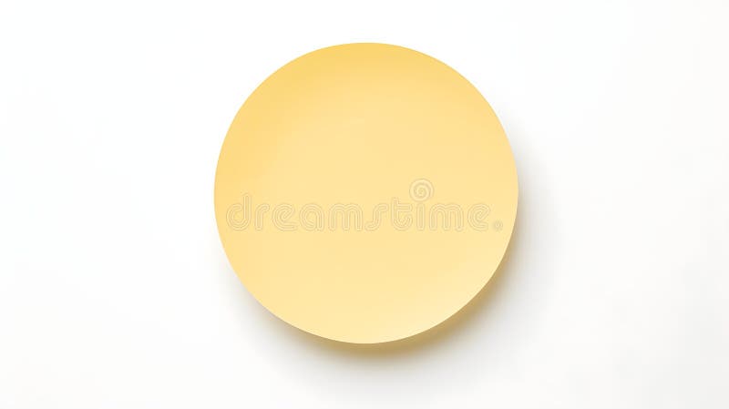 Light Yellow Round Paper Note on a White Background. Brainstorming ...