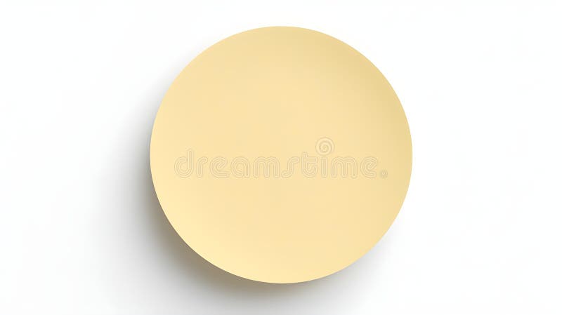 Light Yellow Round Paper Note on a White Background. Brainstorming ...
