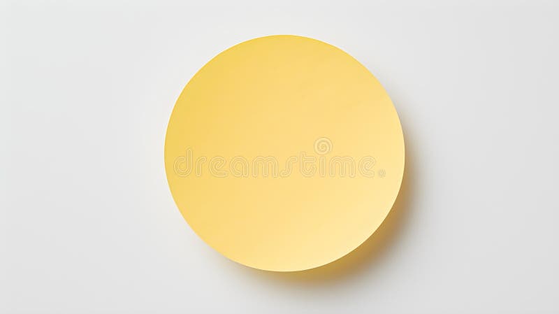 Light Yellow Round Paper Note on a White Background. Brainstorming ...