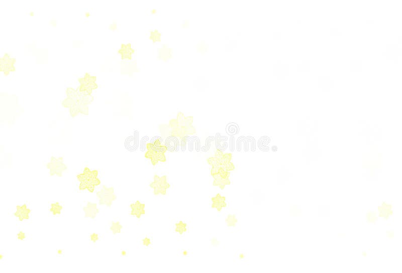 Light Yellow Vector Natural Pattern with Flowers Stock Vector ...