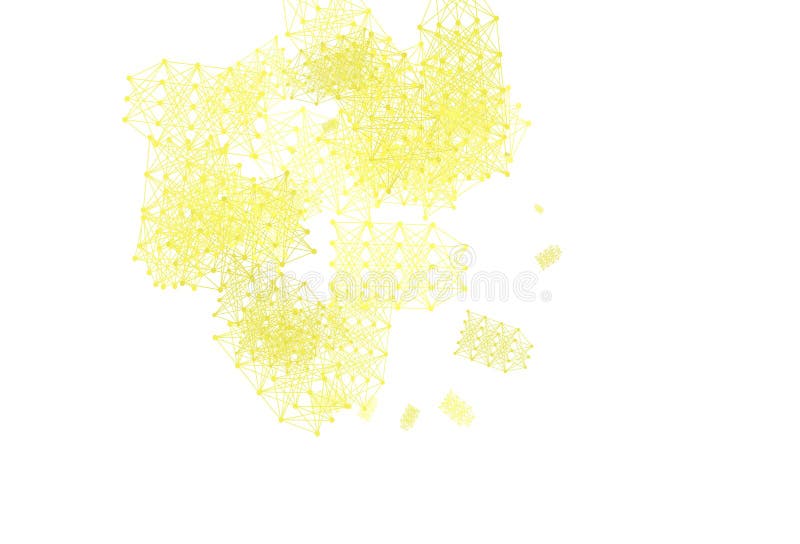 Light Yellow Vector Pattern with Artificial Intelligence Network Stock ...