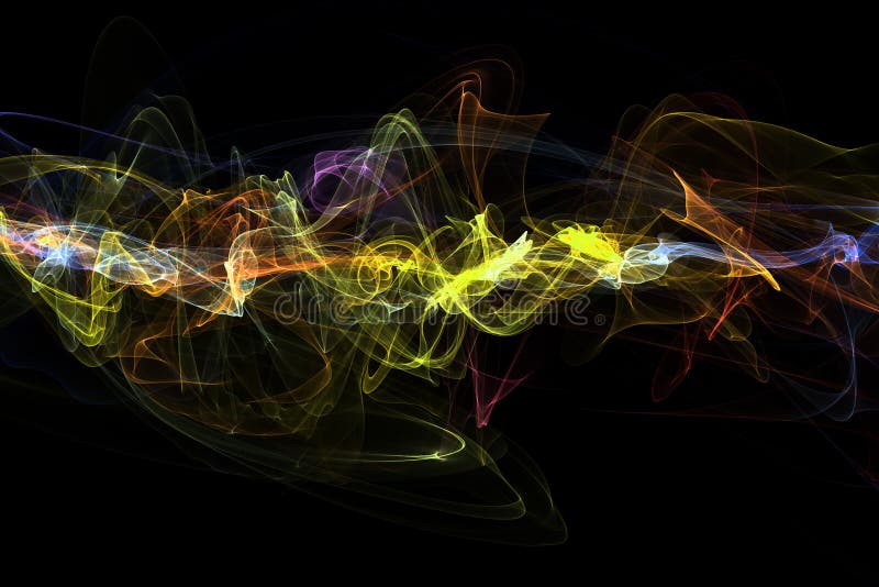 Light Yellow Wave Spectrum Waves Abstract Dynamic Colorful Light Flow ...