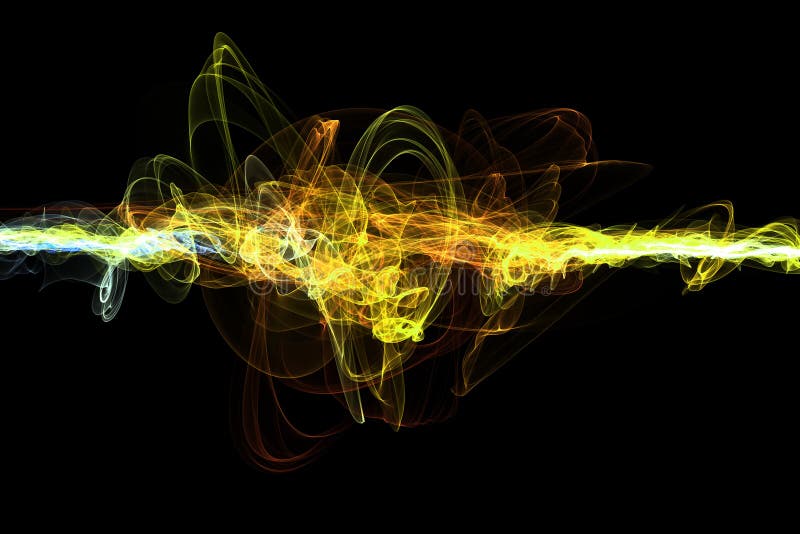Light Yellow Wave Spectrum Waves Abstract Dynamic Colorful Light Flow ...