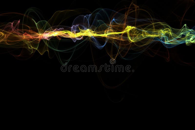 Light Yellow Wave Spectrum Waves Abstract Dynamic Colorful Light Flow ...