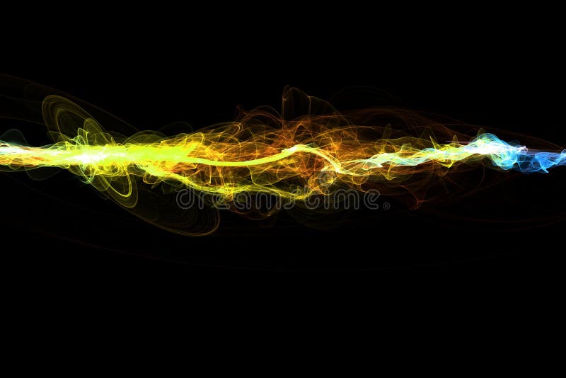 Light Yellow Wave Spectrum Waves Abstract Dynamic Colorful Light Flow ...