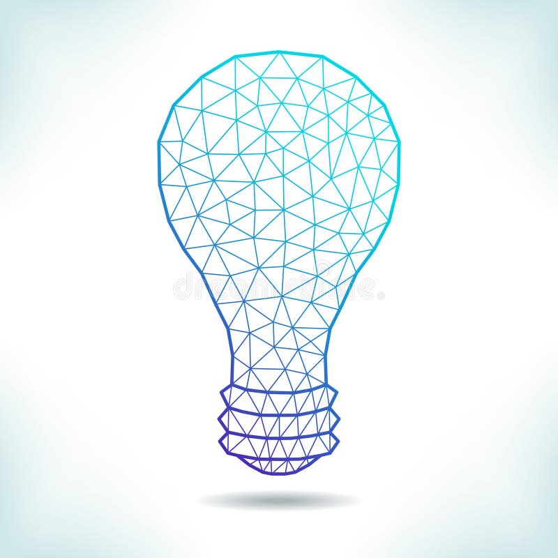 Lightbilb geométrico ilustração do vetor. Ilustração de creativo - 42039668