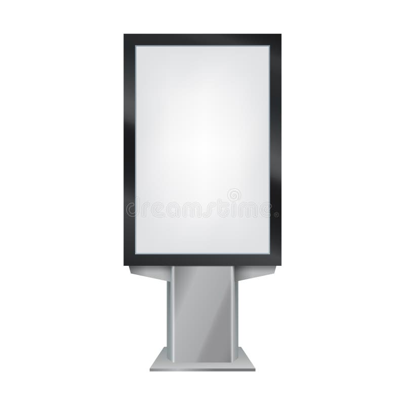 Lightbox with Blank Panel Vector Illustration Three Quarter Stock ...