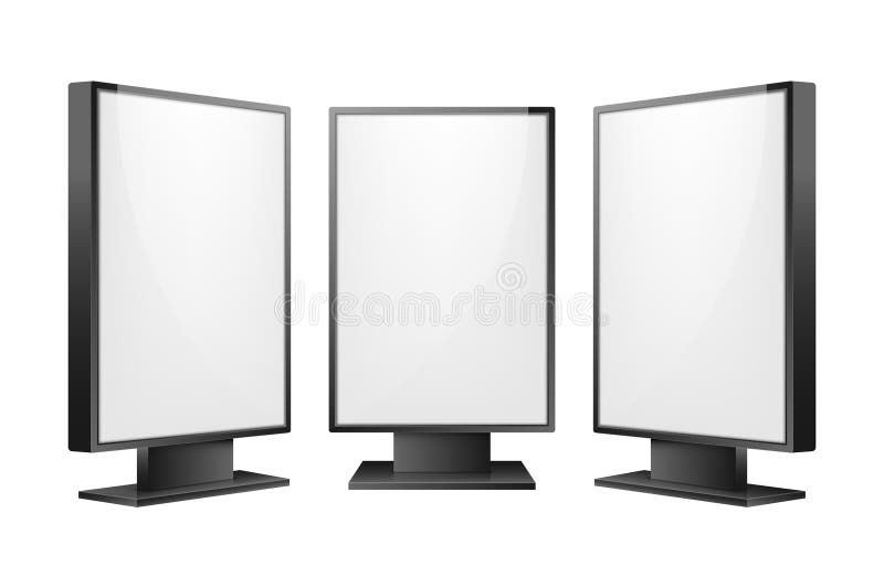 Lightbox Layout in Three Projections. Signboard for Advertising ...