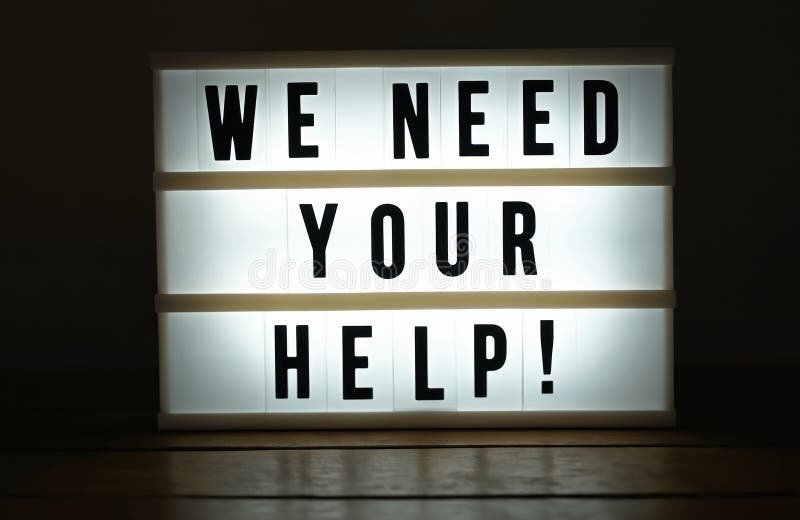 Lightbox Message Need Help on Wood. Asking Support, Community, Offering ...