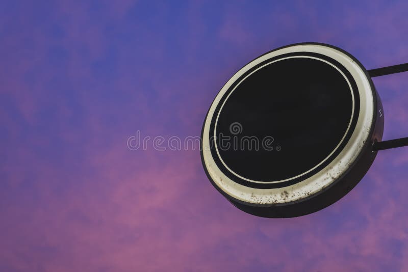 Lightbox Mockup Circle Shape, Sign Board Shop Mockup Circle Shape Stock ...