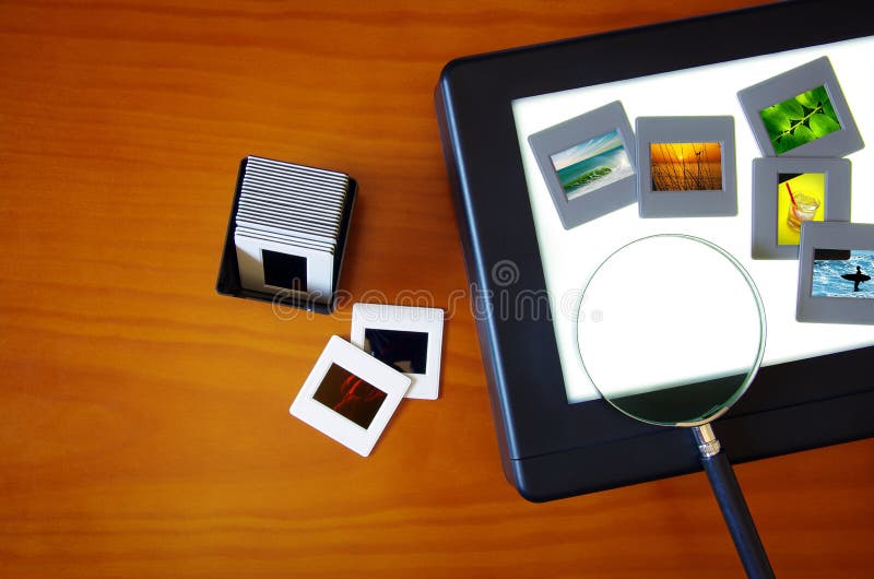 Lightbox with Slides stock image. Image of slide, photographer - 26606525