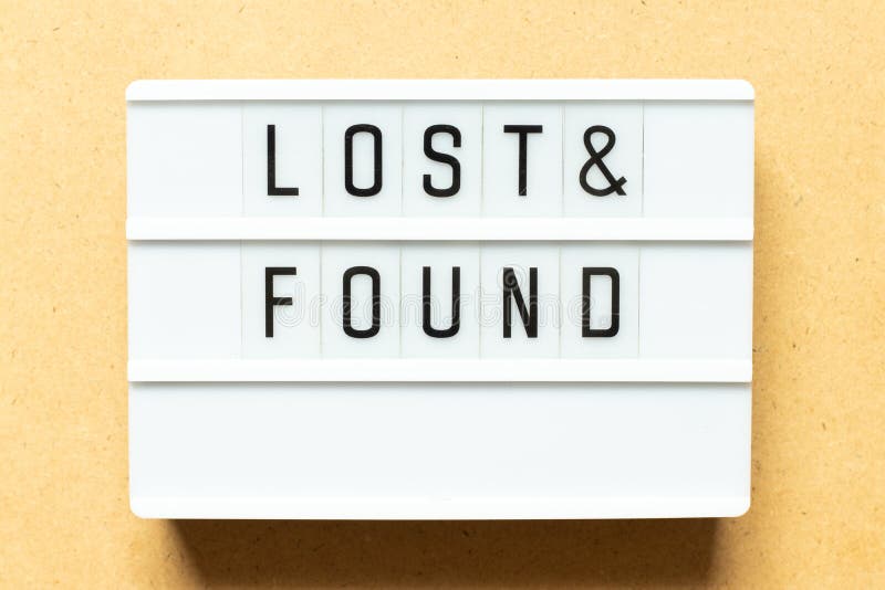 Lost and Found Text Stamp, Concept Background Stock Image - Image of ...