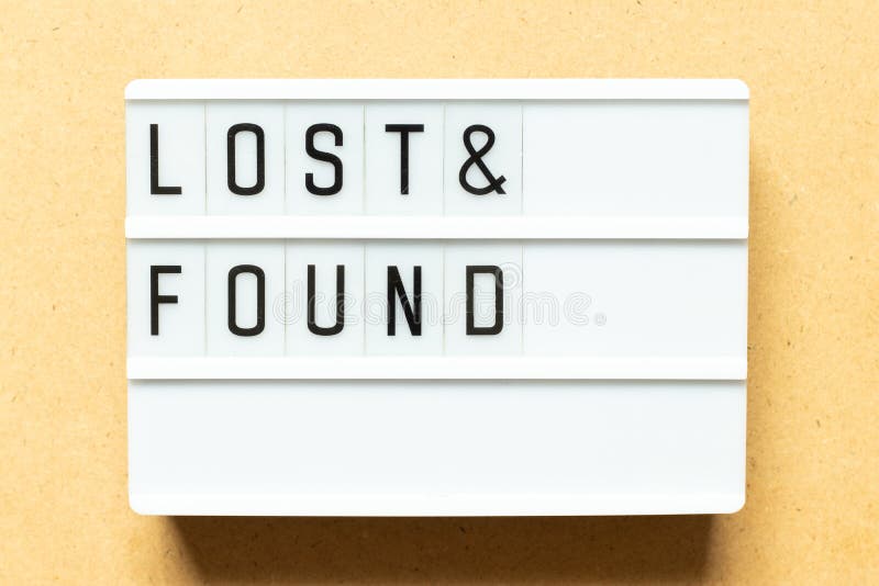 Lost Found Box Stock Photos - Free & Royalty-Free Stock Photos from ...