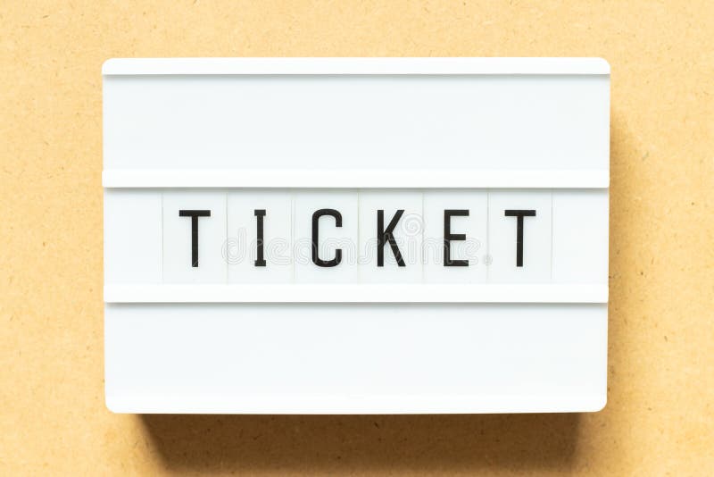 Light Box Word Ticket Wood Background Stock Photos - Free & Royalty ...