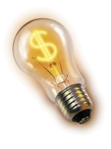 $lightbulb stock image. Image of dollar, incandescent, diagonal - 429091