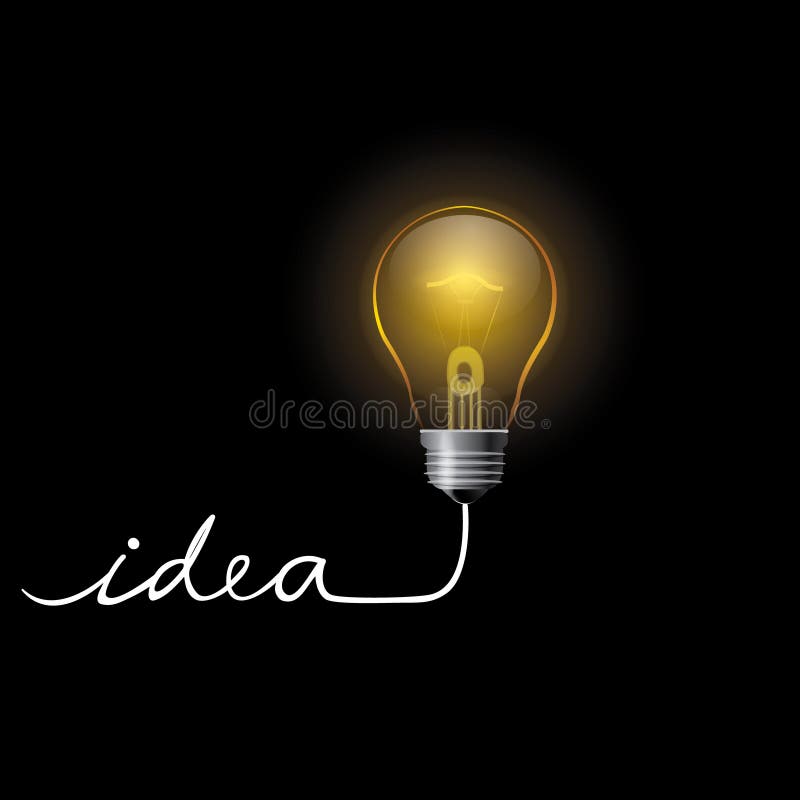 Lightbulb As Idea Symbol. Vector Illustration Stock Vector ...