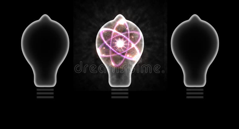 Lightbulb Atom Particle stock image. Image of nucular - 60223009