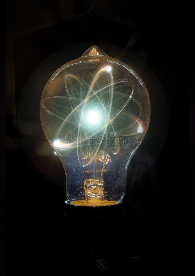 Lightbulb Atom Particle stock photo. Image of lightbulb - 60222614