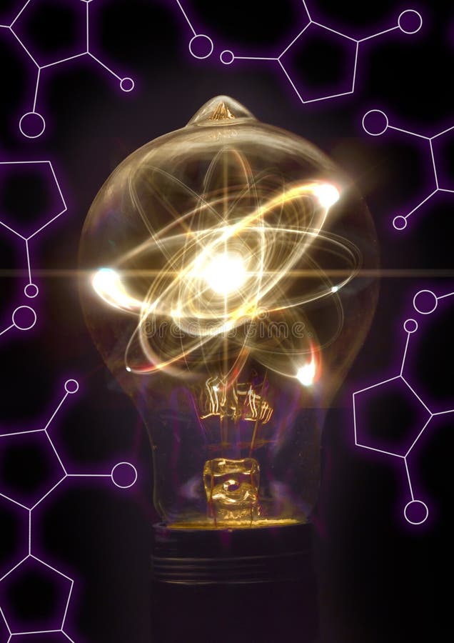 Lightbulb Atom Particle stock photo. Image of lightbulb - 60222614