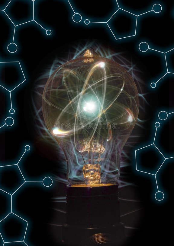 Lightbulb Atom Particle stock image. Image of nucular - 60223009