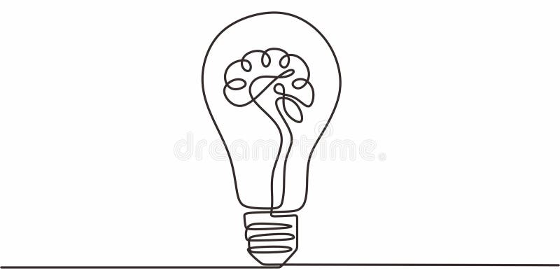 One Line Drawing Thinking Stock Illustrations – 2,104 One Line Drawing ...