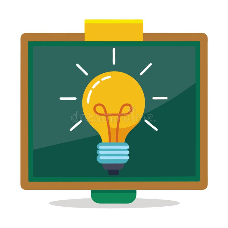 Lightbulb on Chalkboard, Creative Idea on Blackboard, Innovation and ...