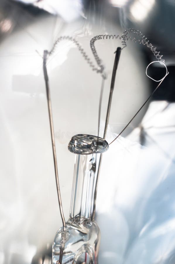 Lightbulb Closeup with Wire Stock Photo - Image of invention, discovery ...