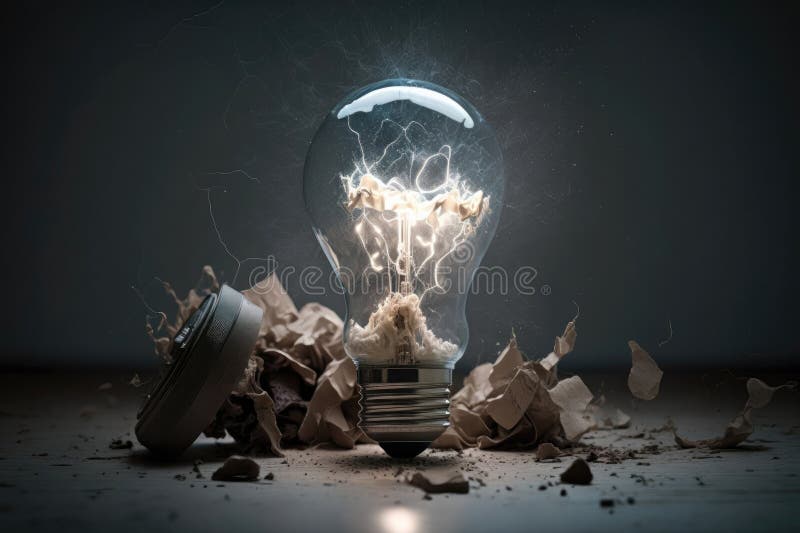 Lightbulb Explosion Due To Overload. Great Ideas Make Lightbulbs ...