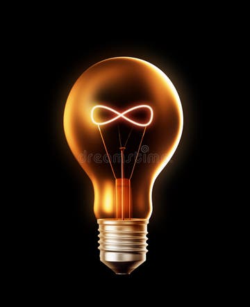 Lightbulb with a Filament Shaped Like a Infinity Symbol Stock ...