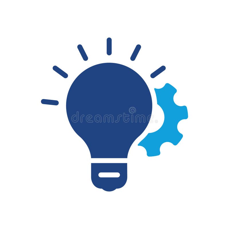 Lightbulb and Gear Idea Concept Color Icon. Technology Innovation Light ... Lightbulb and Gear Idea Concept Color Icon. Technology Innovation Light ...