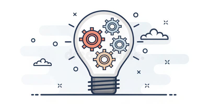 Lightbulb with Gears - Creative Thinking and Innovation, Ideas ...