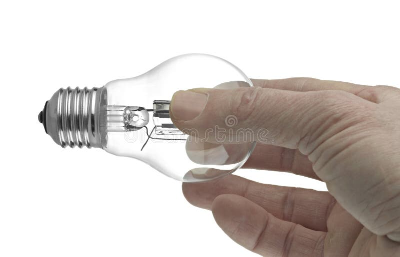 Light bulb and hand stock image. Image of incandescent - 18170269