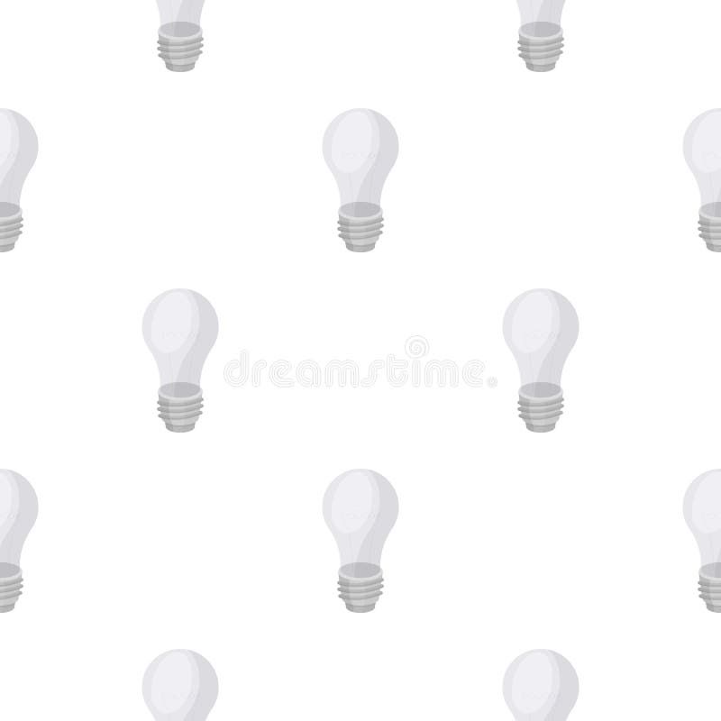 Lightbulb Icon in Cartoon Style on White Background. Light Source ...
