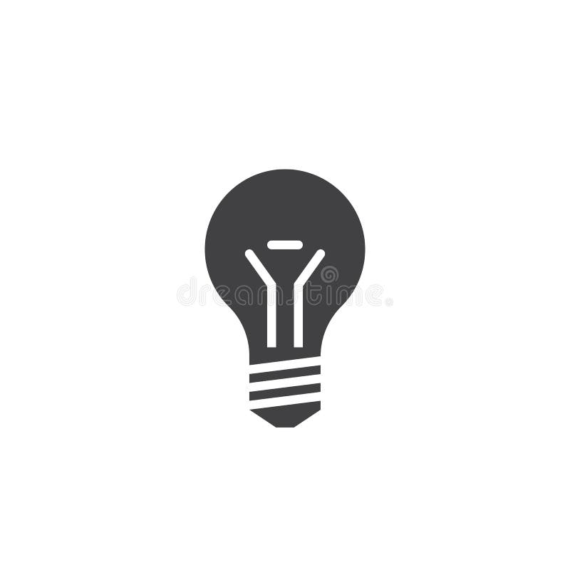 Lightbulb Icon , Lamp Solid Logo Illustration, Pictogram I Stock ...