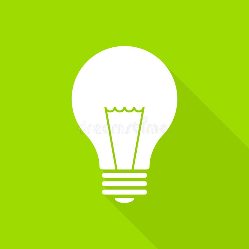 Lightbulb Icon, Modern Minimal Flat Design Style. Light Bulb Vector ...
