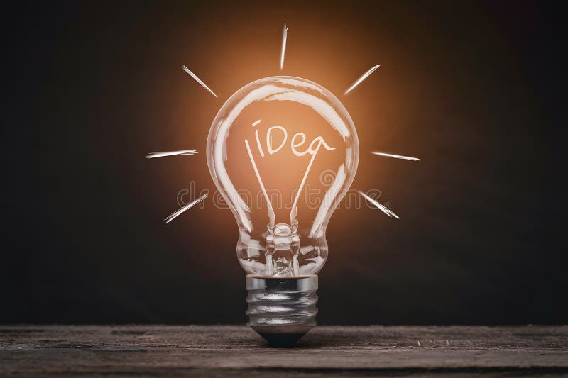 Lightbulb Idea Concept Enlightenment and Innovation Concept Photo ...