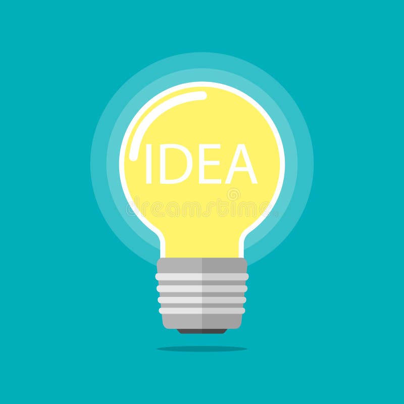 Lightbulb Idea ,creative Thinking Vector Stock Vector - Illustration of ...