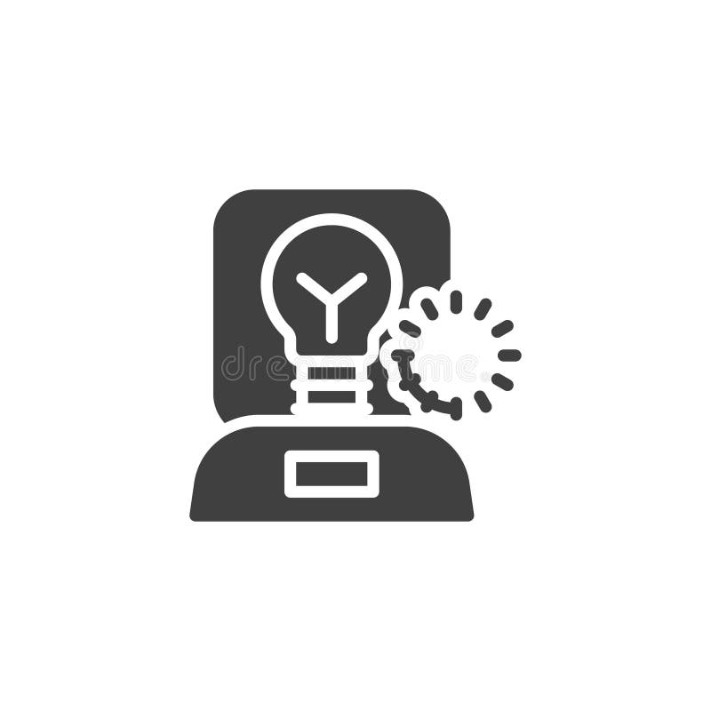 Lightbulb Inside Incubator Vector Icon Stock Vector - Illustration of ...