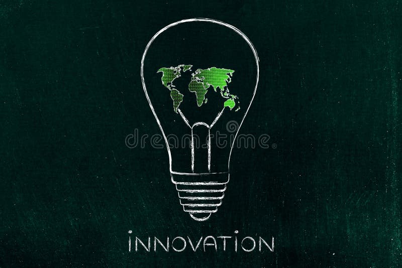 Lightbulb with Map of the World Made of Binary Code Stock Image - Image ... Lightbulb with Map of the World Made of Binary Code Stock Image - Image ...
