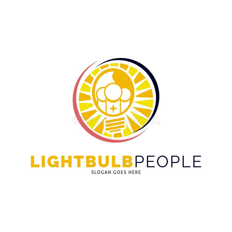 Lightbulb People Group Icon Vector Logo Template Illustration Design ...
