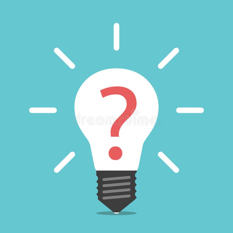 Light Bulb Question Mark Inside Stock Illustrations – 121 Light Bulb ...