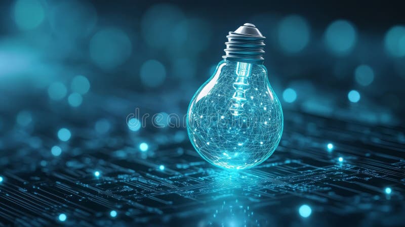 Lightbulb Representing Innovative Technology and Ideas Stock ...
