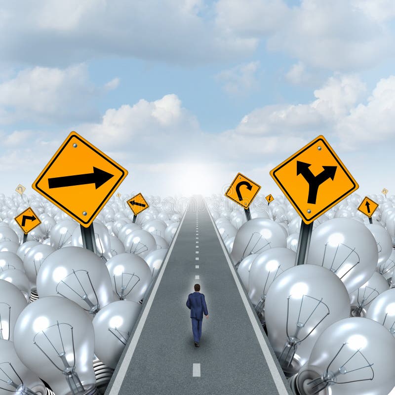 Lightbulb Road stock illustration. Illustration of highway - 53661279