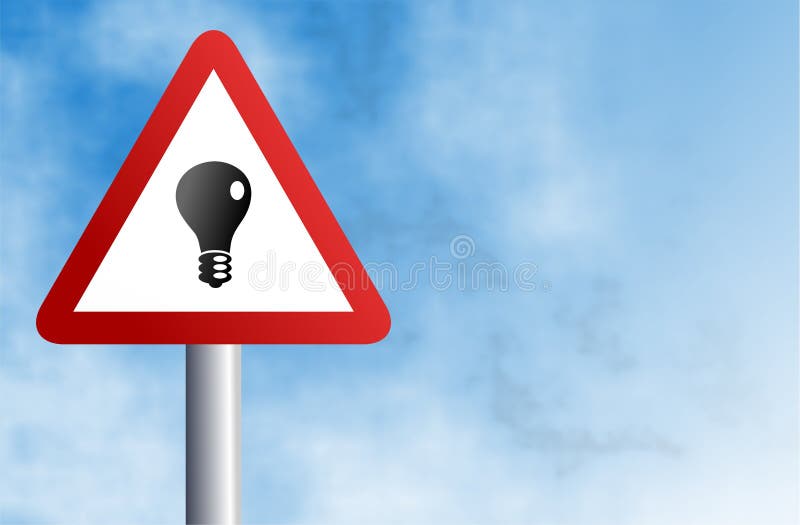 No light bulb sign stock vector. Illustration of fuel - 10619086