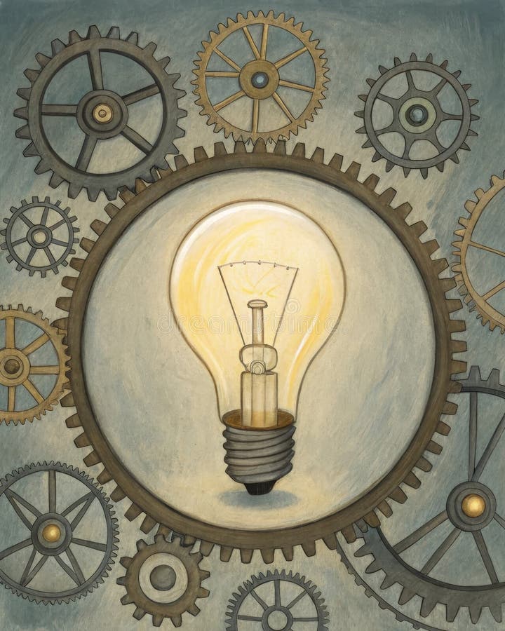A Lightbulb Surrounded by Gears and Cogs Signifying the Role of ...