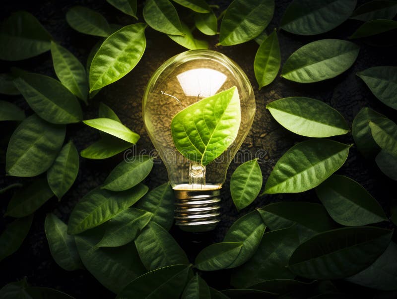 Lightbulb with Tree in Dirt Soil - Energy Development Stock ...