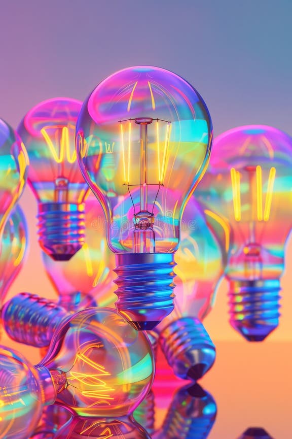 With Lightbulbs, You Can Make a Difference and Stand Out Stock Photo ...
