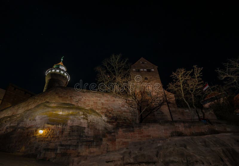 Lighted Castle at the Night Stock Image - Image of stone, castle: 130838631